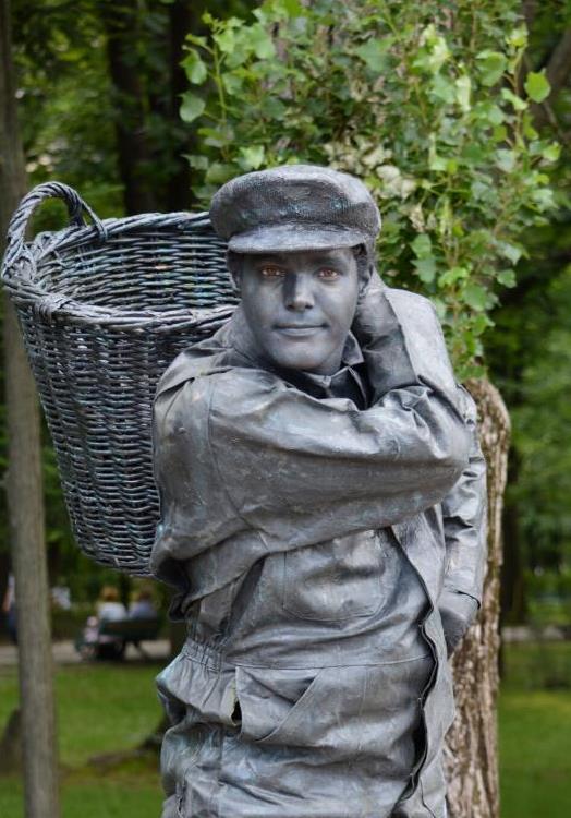 De Mosselman / Levend standbeeld straattheater boeken / inhuren